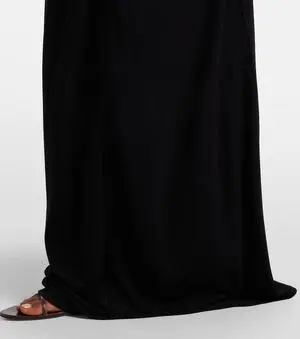 Christopher Esber Embellished Gathered Jersey Maxi Skirt - Black