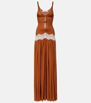 Christopher Esber Lace-trimmed Gown - Brown