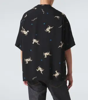 Visvim Crosby Printed Bowling Shirt - Blue