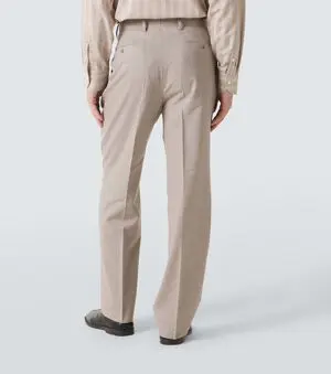 STOFFA Pleated Wool Wide-leg Pants