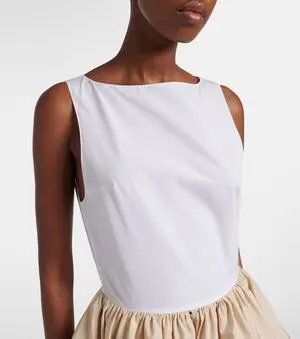 Loewe Paula's Ibiza Cotton Poplin Midi Dress - Beige