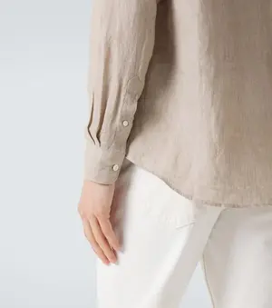 Sunspel Linen Shirt - Beige