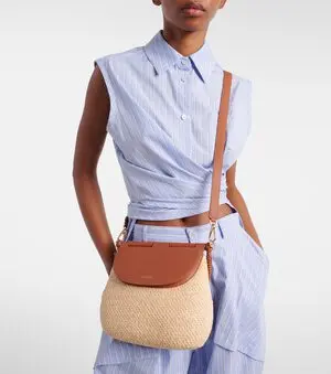 Loewe Pescador Medium Raffia Shoulder Bag - Beige
