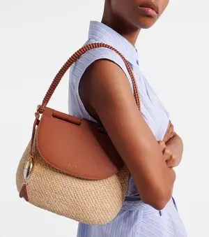 Loewe Pescador Medium Raffia Shoulder Bag - Beige