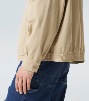 Prada Leather-trimmed Cotton Blouson Jacket