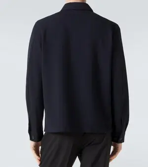 Sunspel Navy Wool-blend Jacket