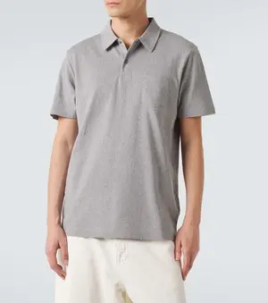 Sunspel Riviera Cotton Polo Shirt - Grey