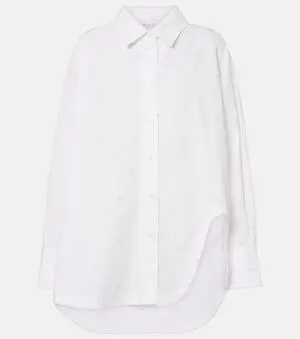 Attico Embroidered Cotton-blend Poplin Shirt