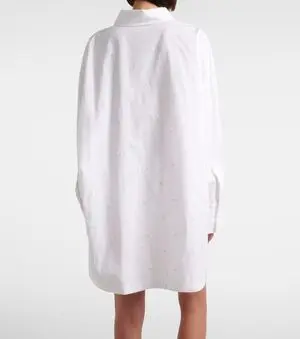 Attico Embroidered Cotton-blend Poplin Shirt