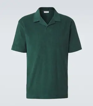 Sunspel Cotton Terry Polo Shirt - Green