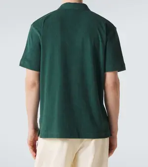 Sunspel Cotton Terry Polo Shirt - Green