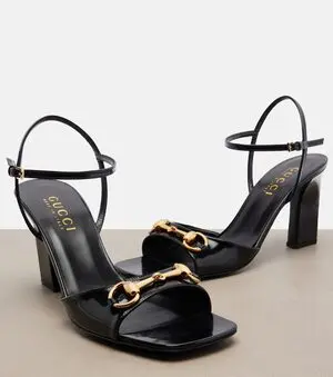 Gucci Signora Horsebit Slingback Sandals - Black