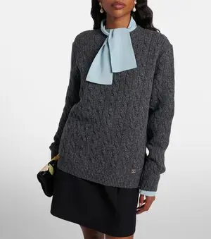Valentino Garavani Cable-knit Virgin Wool Sweater