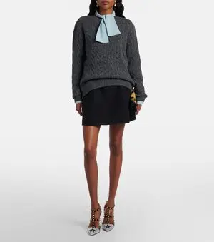 Valentino Garavani Cable-knit Virgin Wool Sweater