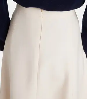Valentino Garavani Vgold Crepe Couture Midi Skirt - White