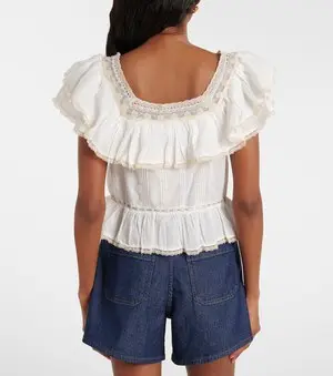 Rixo Melisa Embroidered Cotton Blouse
