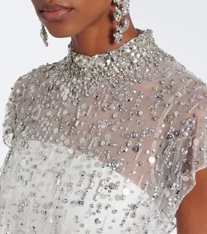 Jenny Packham Embellished Gown - White