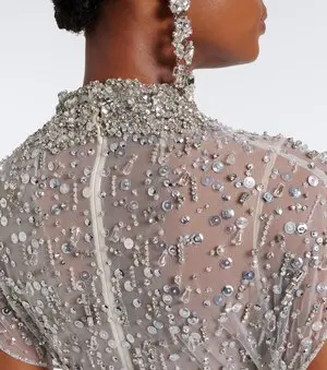 Jenny Packham Embellished Gown - White