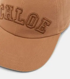 Chloé Signature Canvas Baseball Cap - Brown
