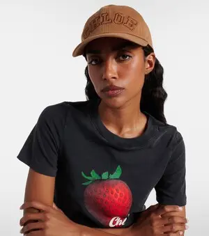 Chloé Signature Canvas Baseball Cap - Brown