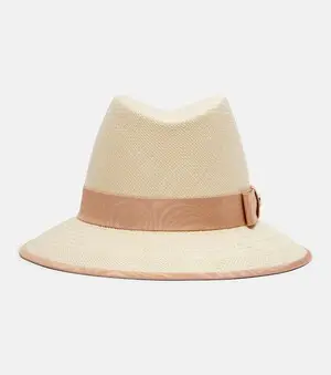 Valentino Garavani Vlogo Straw Panama Hat - Beige
