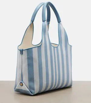 Chloé Large Logo Canvas Tote Bag - Blue