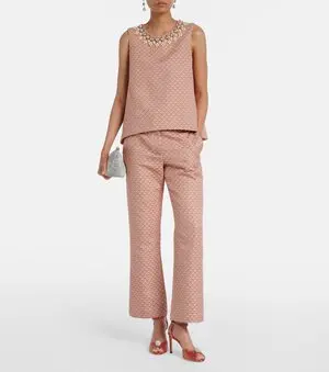 JIMMY CHOO Embellished Satin Sandals - Pink