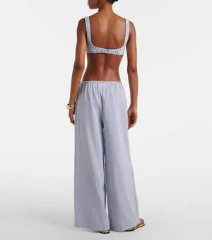 MONTCE Striped Cotton Wide-leg Pants