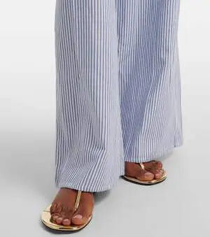 MONTCE Striped Cotton Wide-leg Pants