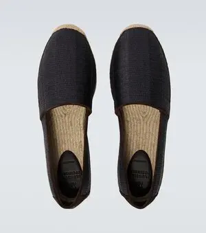 Brunello Cucinelli Suede-trimmed Espadrilles - Black