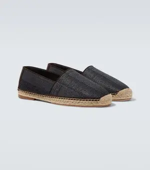 Brunello Cucinelli Suede-trimmed Espadrilles - Black