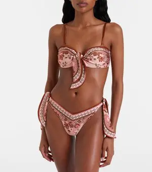 Zimmermann Aster Printed Bikini - Pink