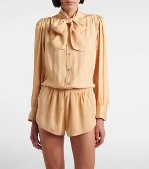 Gucci Interlocking G Silk Jacquard Shirt