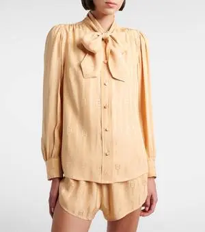 Gucci Interlocking G Silk Jacquard Shirt