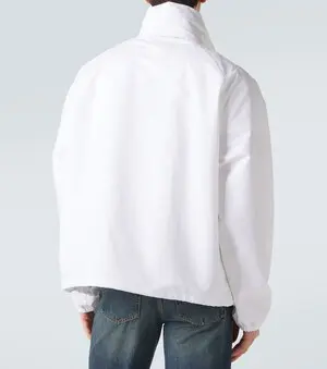 Gucci Cotton Canvas Blouson Jacket With Concealed Hood