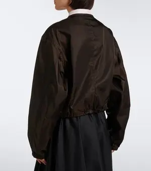 Prada Re-nylon Cropped Jacket - Brown