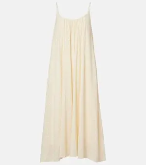 ERES Confidentielle Silk And Cotton Midi Dress - Yellow