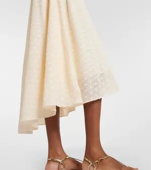 ERES Confidentielle Silk And Cotton Midi Dress - Yellow