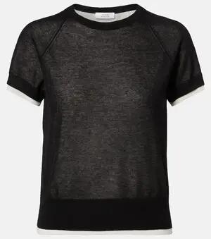 Vince Cotton-blend T-shirt - Black