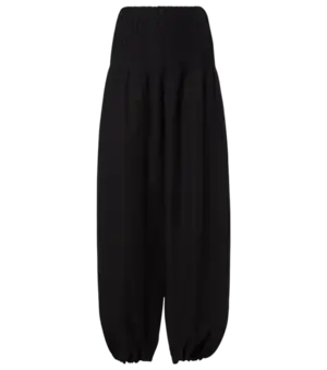 Vince Cotton, Rayon, And Linen Balloon Pants - Black
