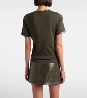 COURREGES Cotton-blend T-shirt