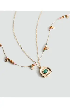 Mango Mixed Layered Beaded Necklace