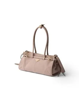 Prada Bonnie Medium Nubuck Leather Handbag - Pink