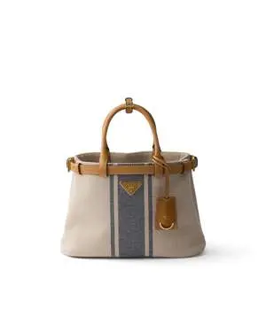 Prada Small Canvas And Leather Bag