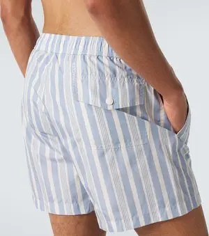 Moncler Archivio Striped Swim Trunks - Blue