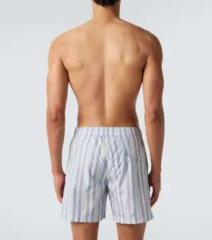 Moncler Archivio Striped Swim Trunks - Blue