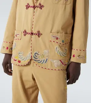BODE Feather Runner Embroidered Cotton Jacket