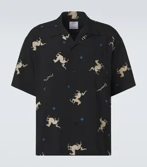 Visvim Crosby Printed Bowling Shirt - Blue