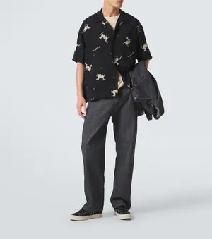 Visvim Crosby Printed Bowling Shirt - Blue