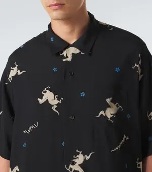 Visvim Crosby Printed Bowling Shirt - Blue